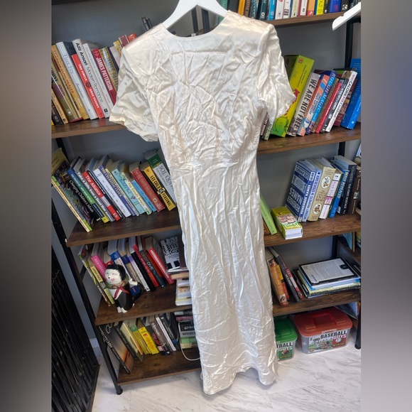 DISSH | Dresses | Dish Dress Annabelle Pearl Satin Midi | Poshmark